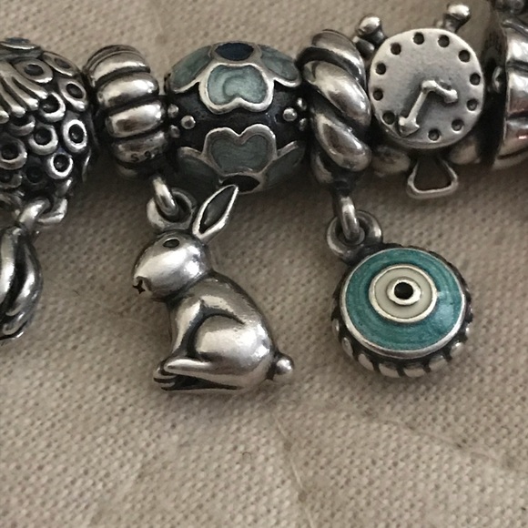 Pandora | Jewelry | Pandora Blue Flower Charm | Poshmark